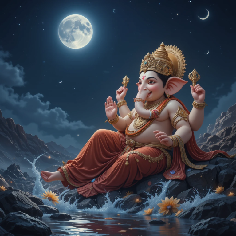 The Story of Lord Ganesha and the Moon: A Tale of Laughter, Curse, and ...